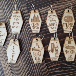 The Pontoon Keys, Wood Key Chain, Boat, Key Accessories! - Etsy