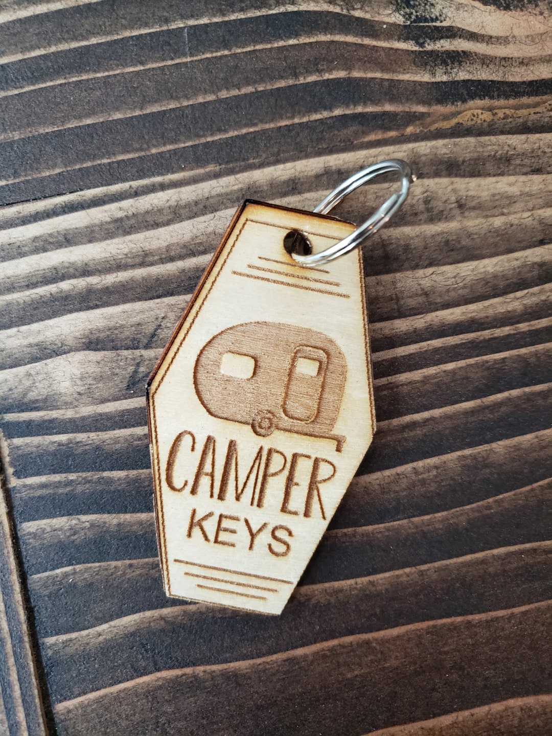 Camper Keys Key Chain, Wood Key Chain, Key Chain Accessories, Happy ...