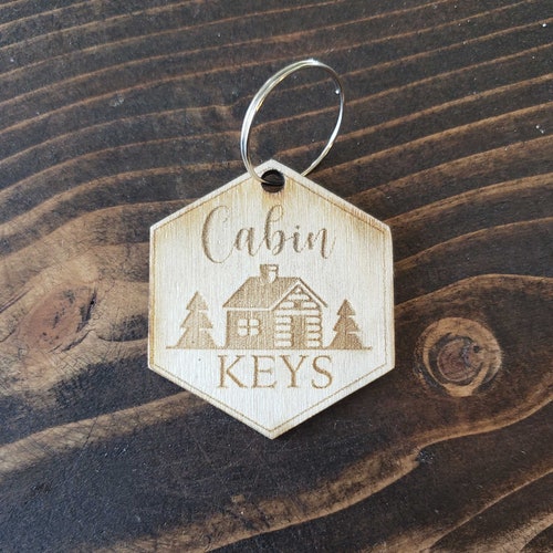 Cabin Keys 2 Wood Key Chain Key Chain Accessories the Cabin - Etsy