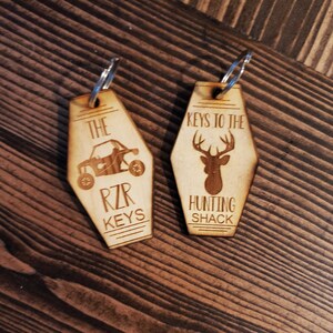 Keys to the Hunting Shack, Wood Key Chain, Key Accessories! - Etsy