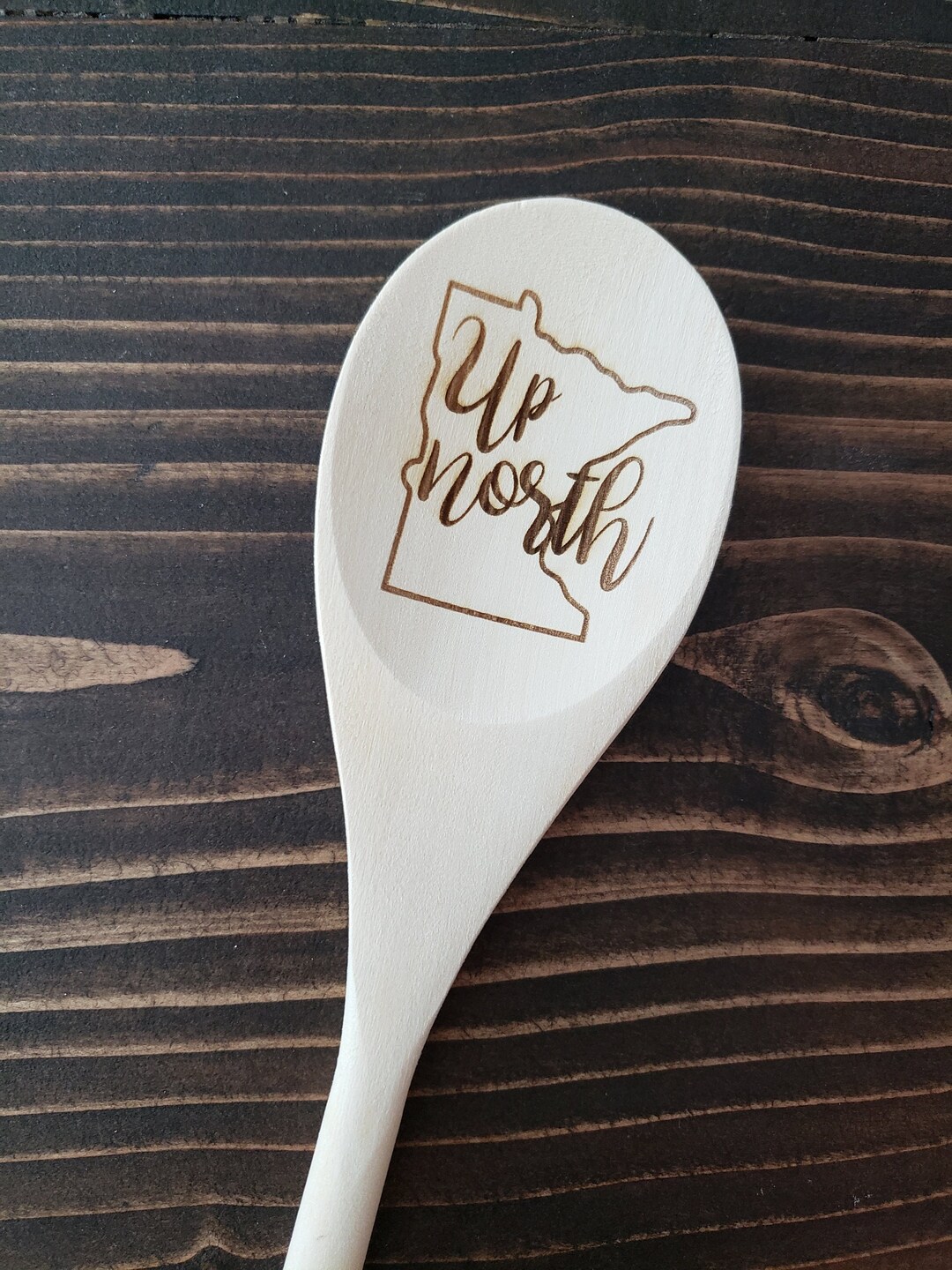Wood Spoon, Minnesota up North, Wood Spoon, Gift, Wood Design - Etsy