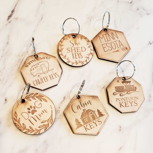 Cabin Keys 2, Wood Key Chain, Key Chain Accessories, the Cabin - Etsy