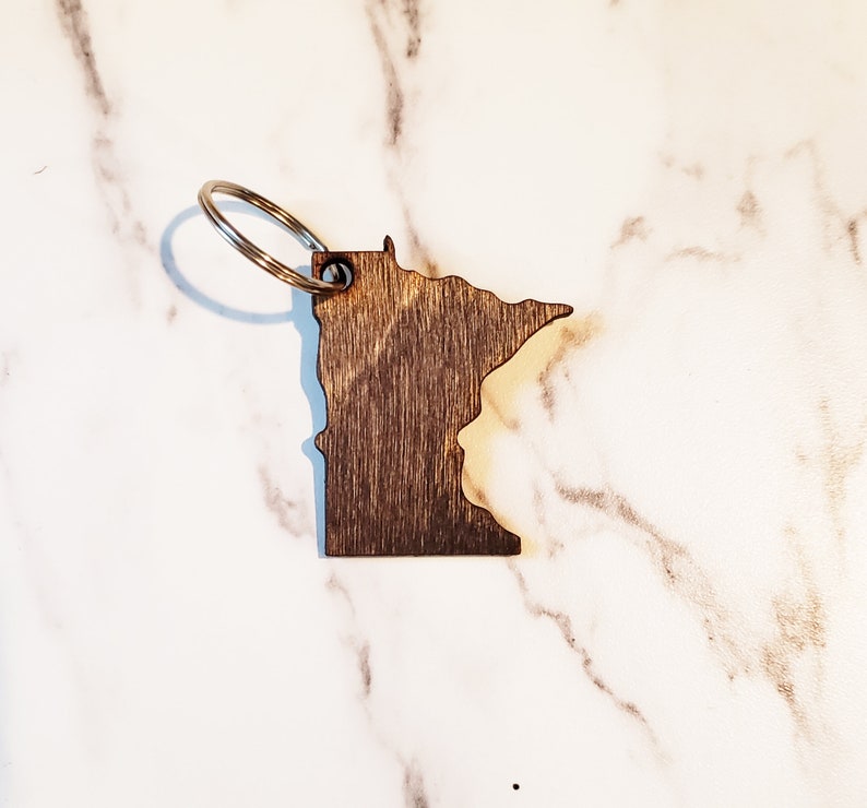 Minnesota Keychain Wood Key Chain Key Chain Accessories - Etsy