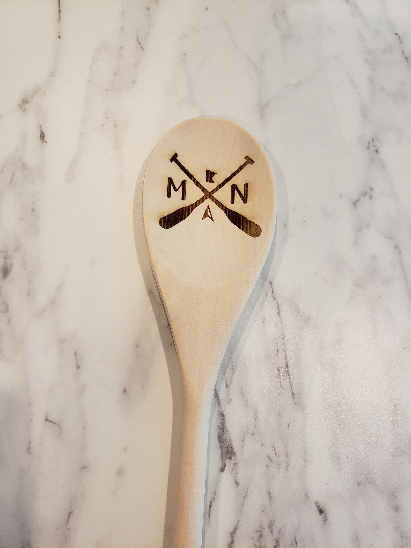 Wood Spoon Minnesota Paddle Wood Spoon Gift Wood Design - Etsy