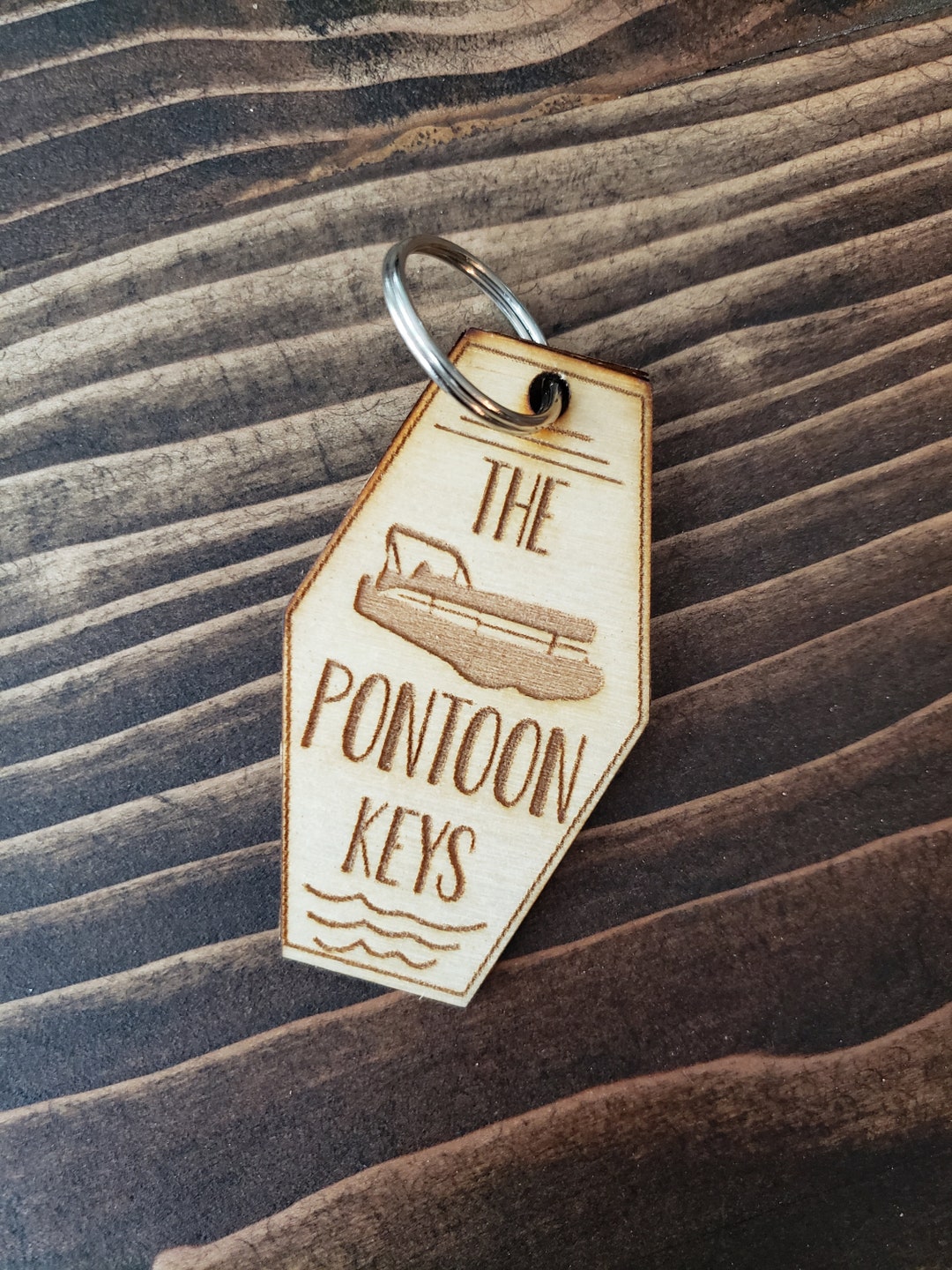 The Pontoon Keys, Wood Key Chain, Boat, Key Accessories! - Etsy