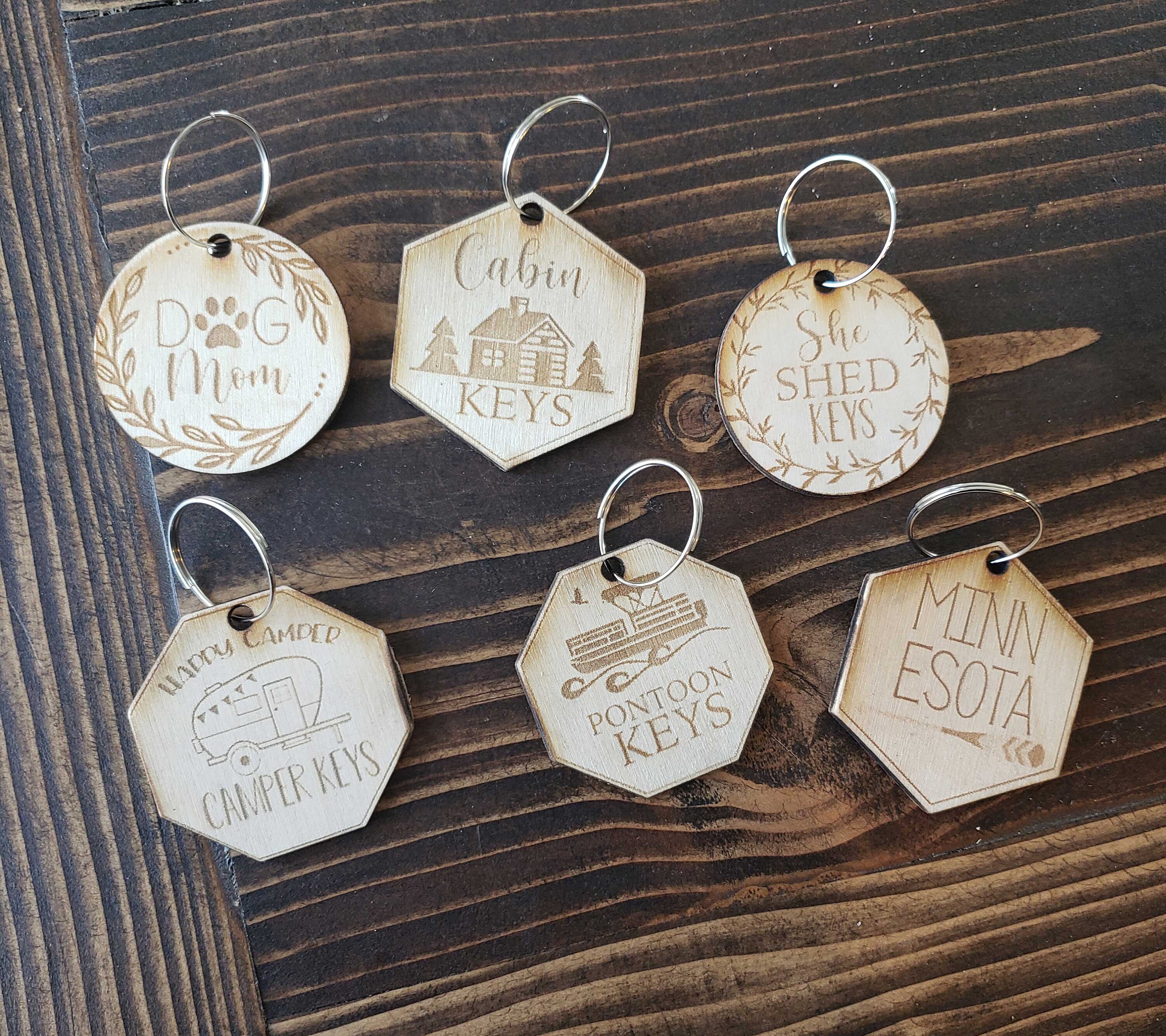Cabin Keys 2 Wood Key Chain Key Chain Accessories The Cabin | Etsy