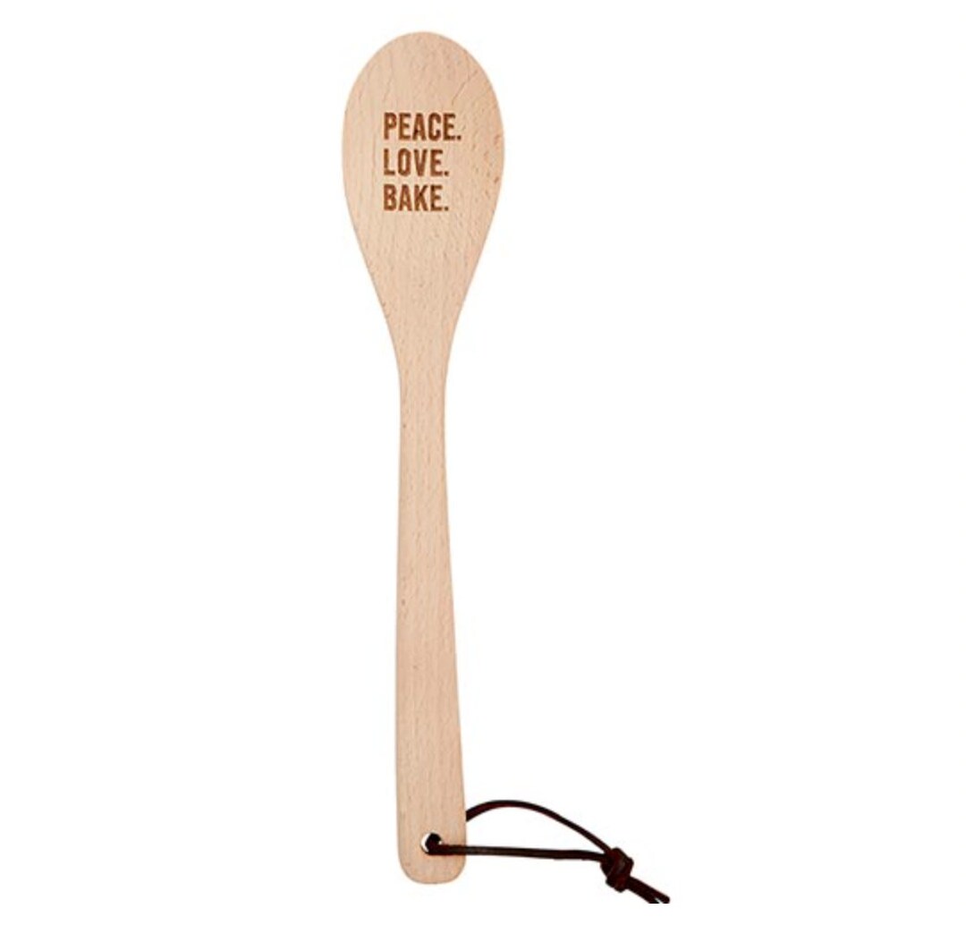 Cooking Spoon - Peace. Love. Bake, Wood Spoon - Etsy