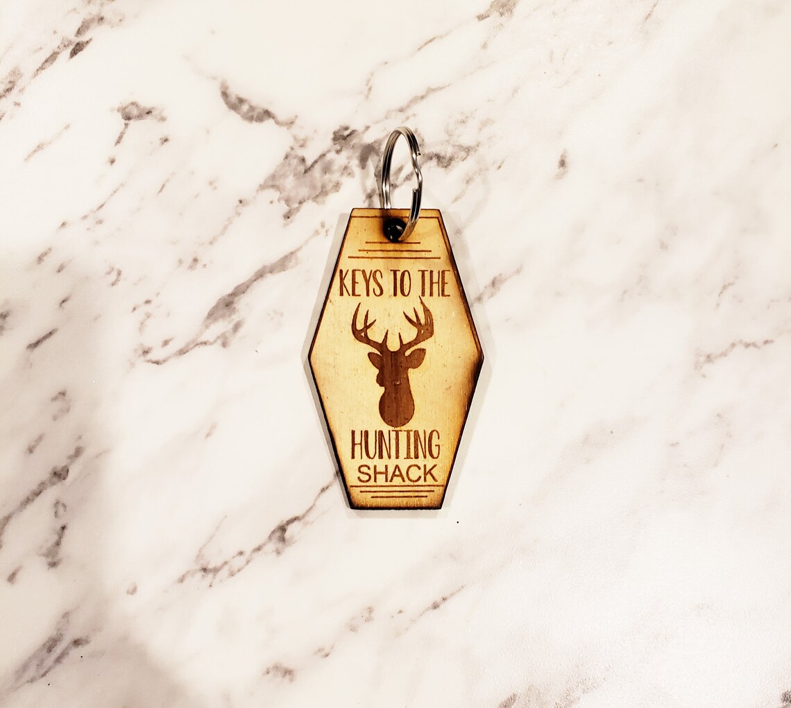 Keys to the Hunting Shack Wood Key Chain Key Accessories | Etsy