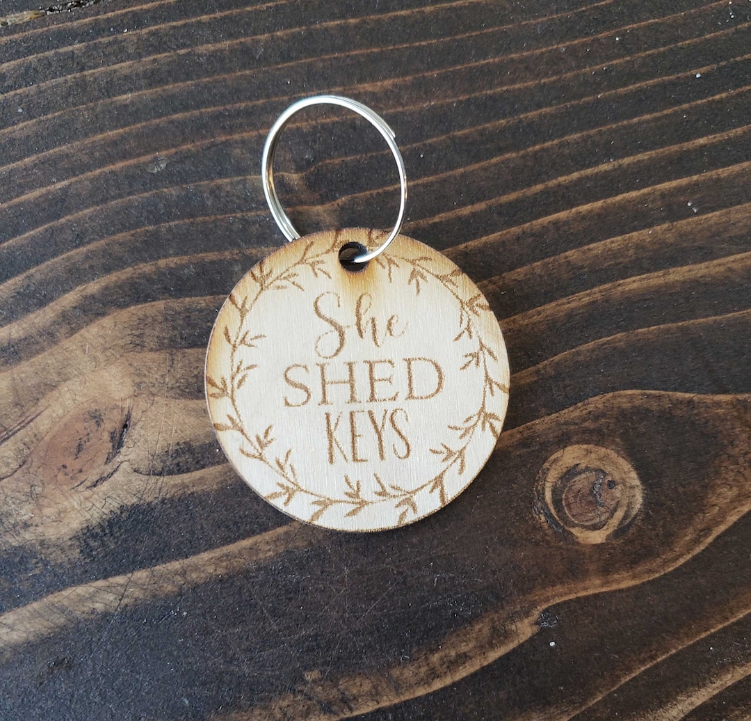 She Shed Key Chain, Wood Key Chain, Key Chain Accessories, She Shed ...