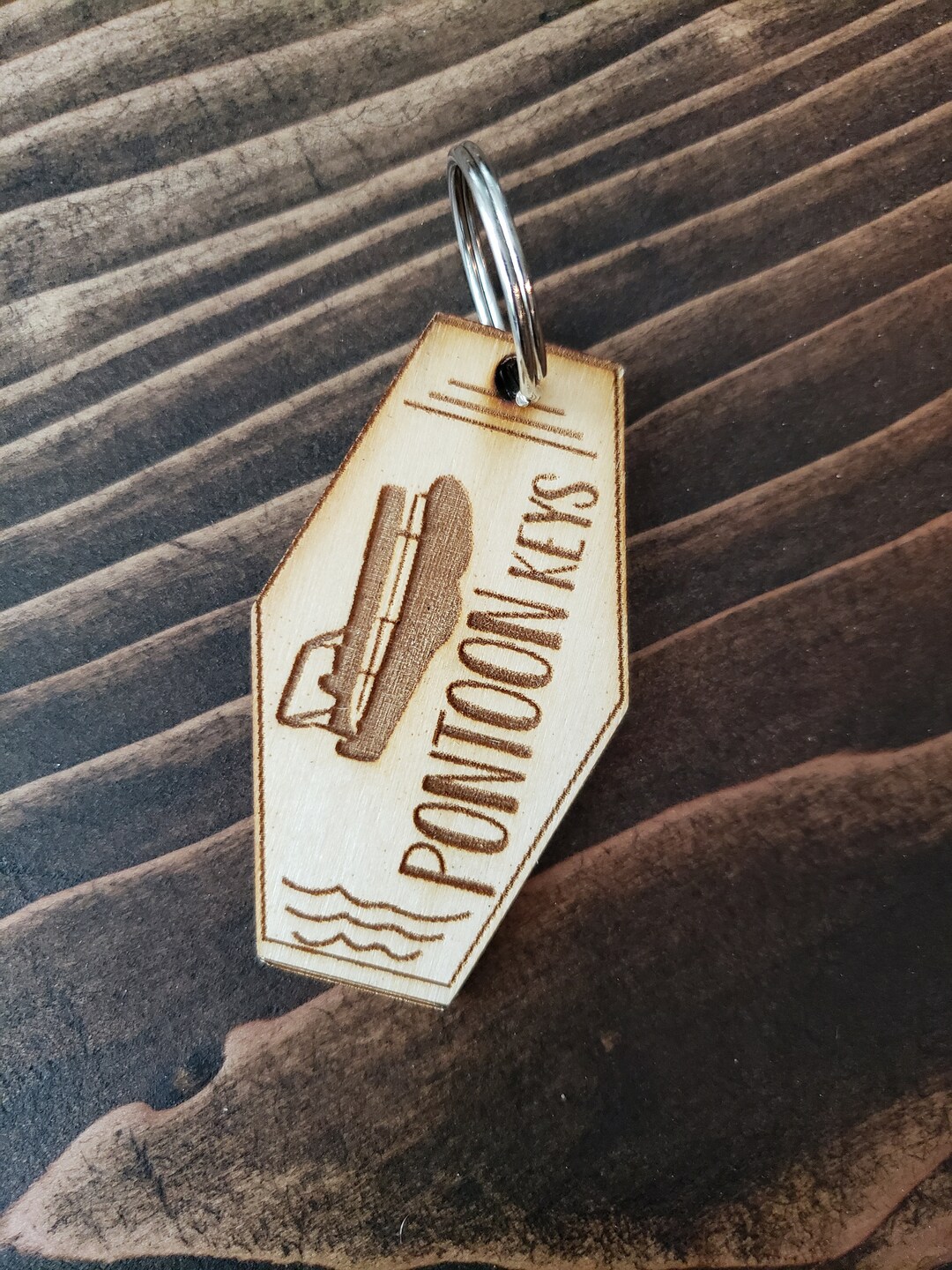 The Pontoon Keys2, Wood Key Chain, Boat, Key Accessories! - Etsy