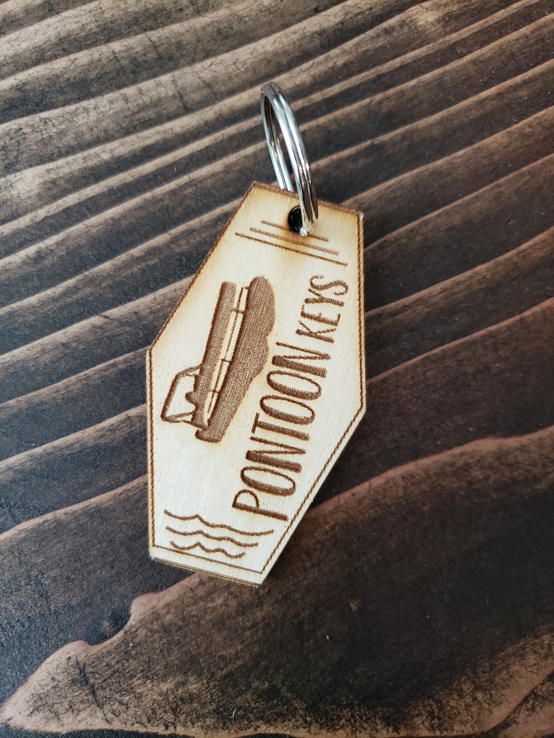 The Pontoon Keys2, Wood Key Chain, Boat, Key Accessories! - Etsy
