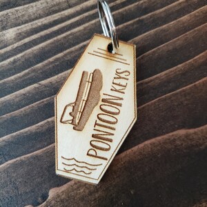 The Pontoon Keys2, Wood Key Chain, Boat, Key Accessories! - Etsy