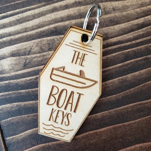 The Pontoon Keys Wood Key Chain Boat Key Accessories - Etsy