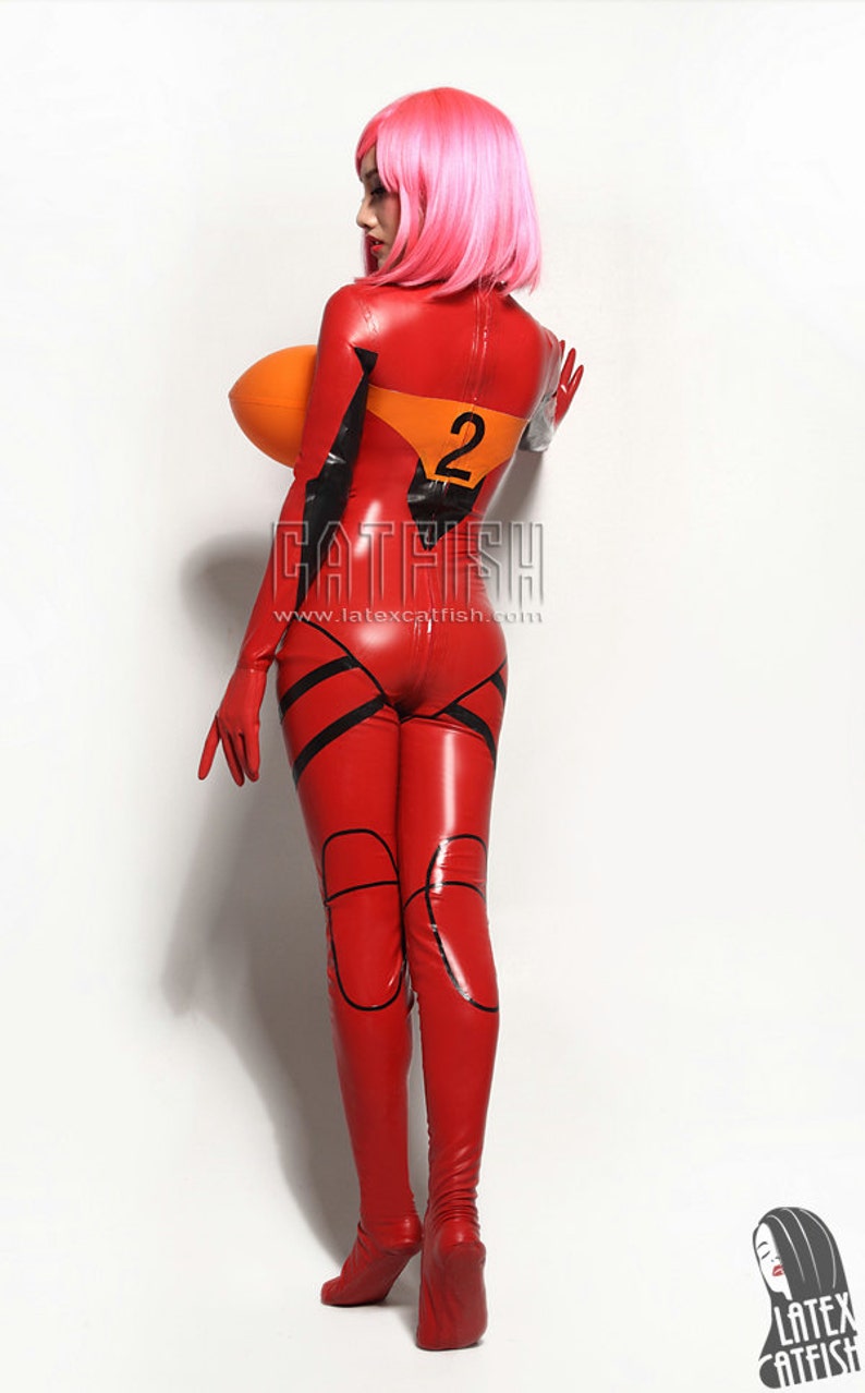 Sexy Japanese Eva Cosplay Latex Catsuit Etsy