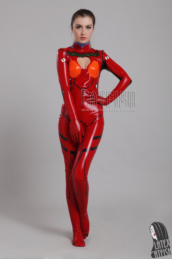 Eva Women Cospaly Rubber Latex Catsuit Japanese Shikinami Etsy