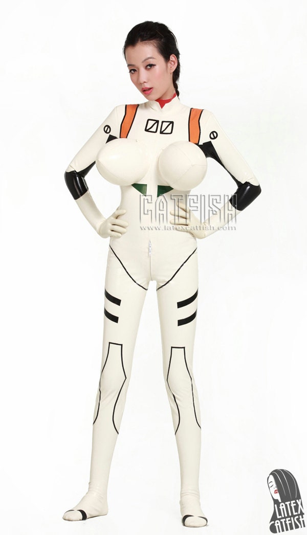 Zero Wing Sexy Japanese Eva Cosplay Latex Catsuit Women Etsy