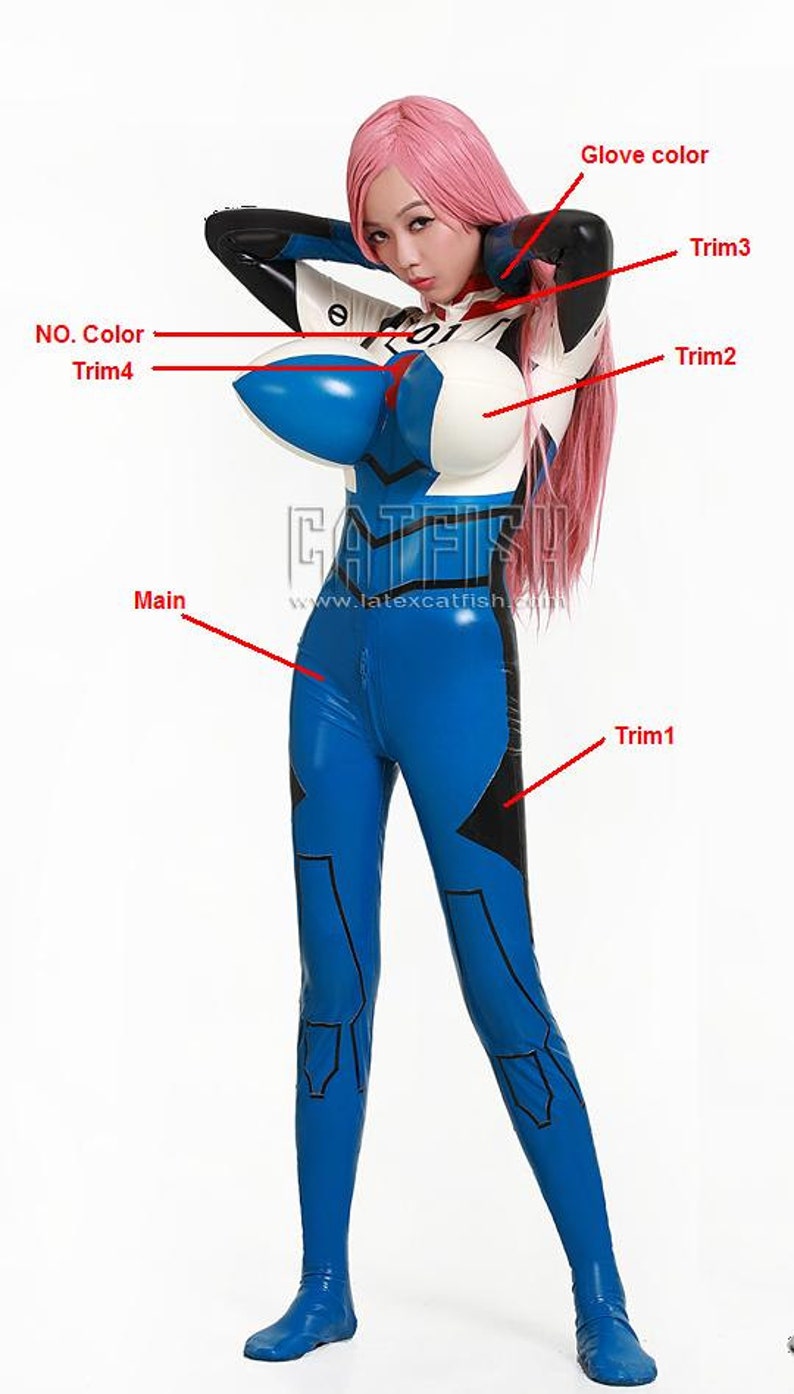 Sexy Japanese Eva Cosplay Women Latex Catsuit Etsy