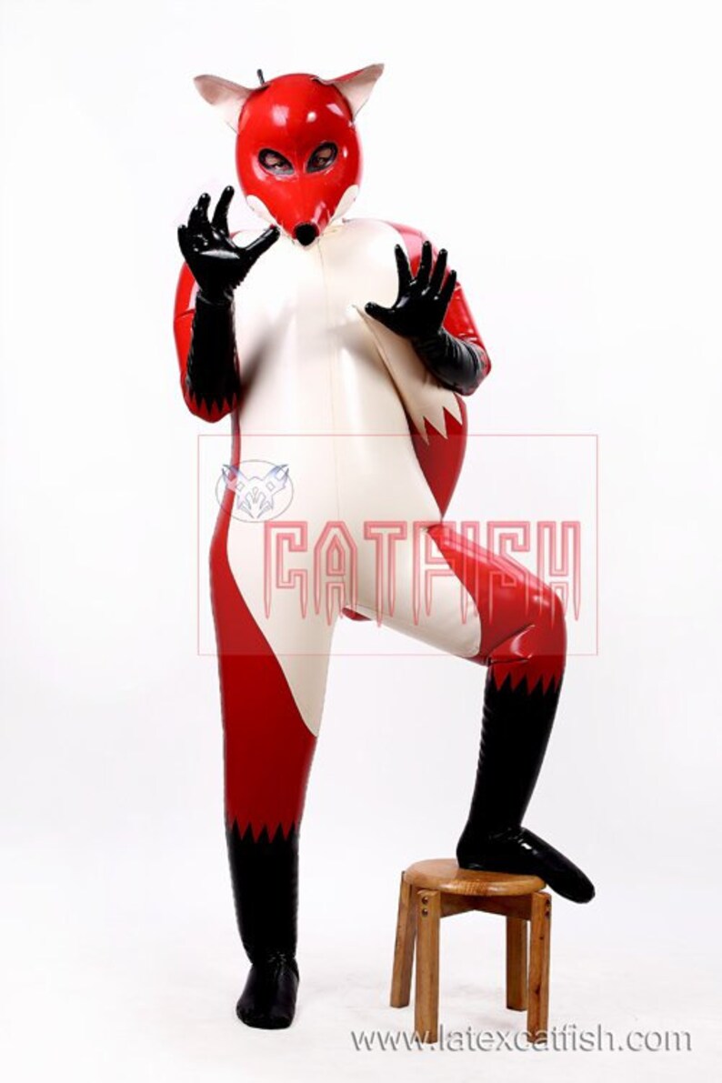 Red Fox Inflatable Latex Fox Costume Rubber Animal | Etsy