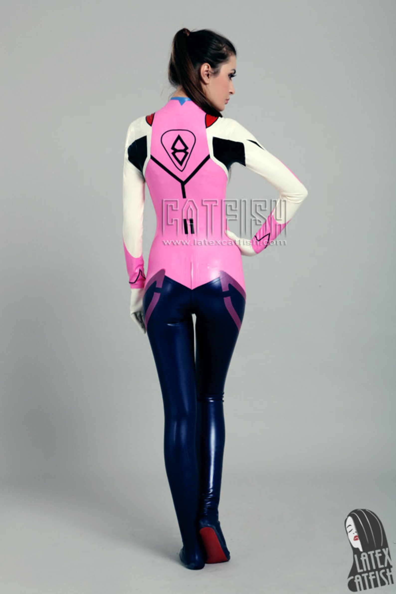 Sexy Japanese Eva Cosplay Rubber Catsuit Women Latex Catsuit Etsy