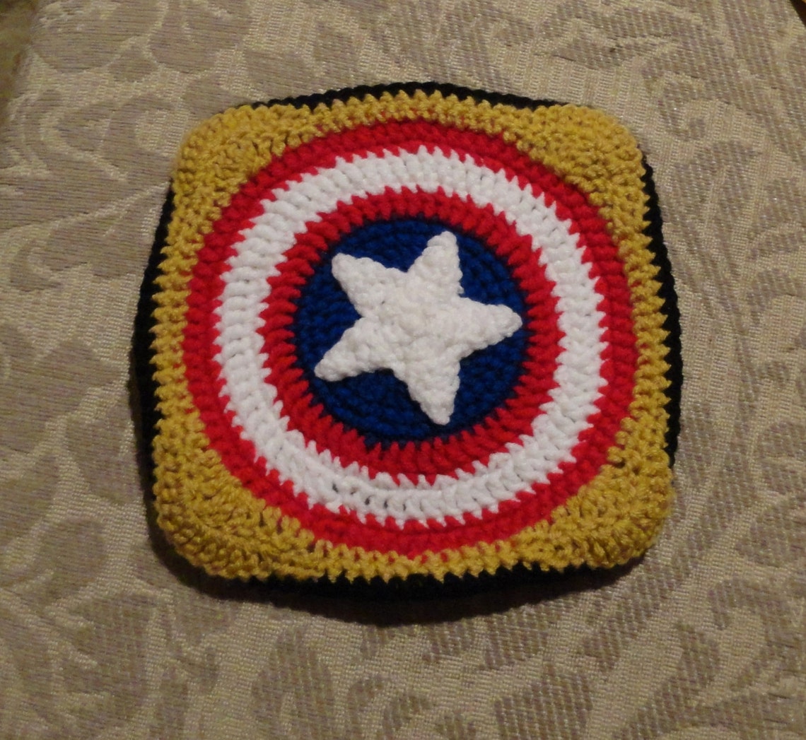 Captain America Shield Granny Square Pattern Instant Download PDF File ...