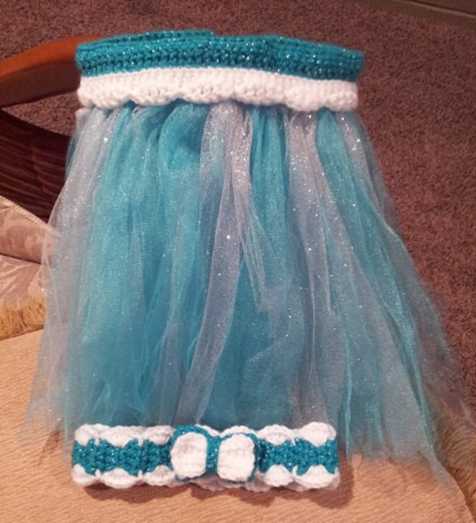 Tutu With Crochet Waist Band & Bow Headband Instant Download PDF ...