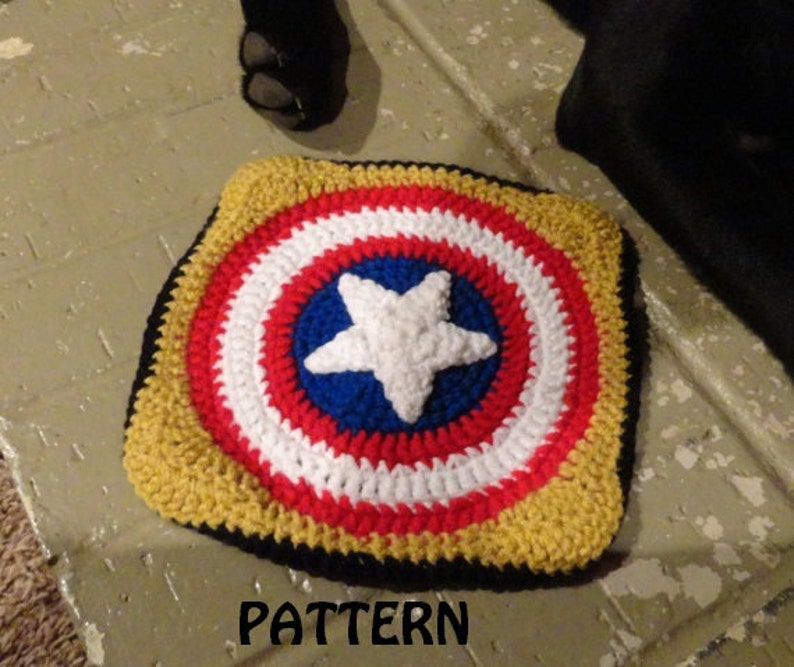 Captain America Shield Granny Square Pattern Instant Download PDF File ...