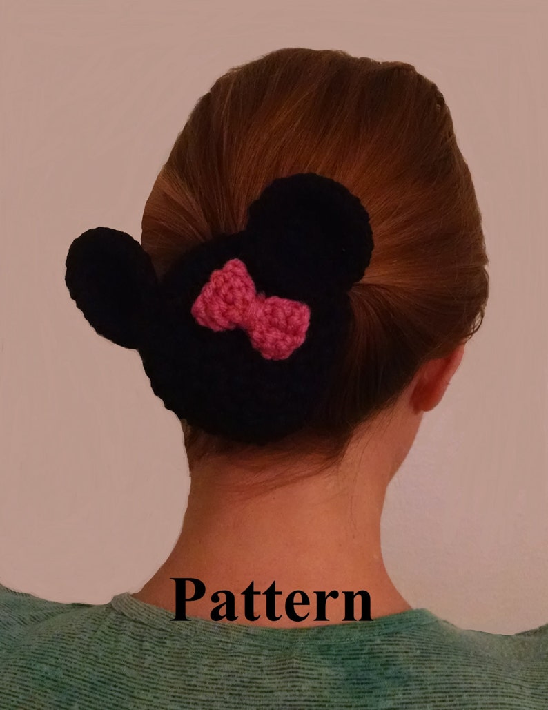 Mickey or Minnie Mouse Bun Sock Instant Download PDF Pattern - Etsy