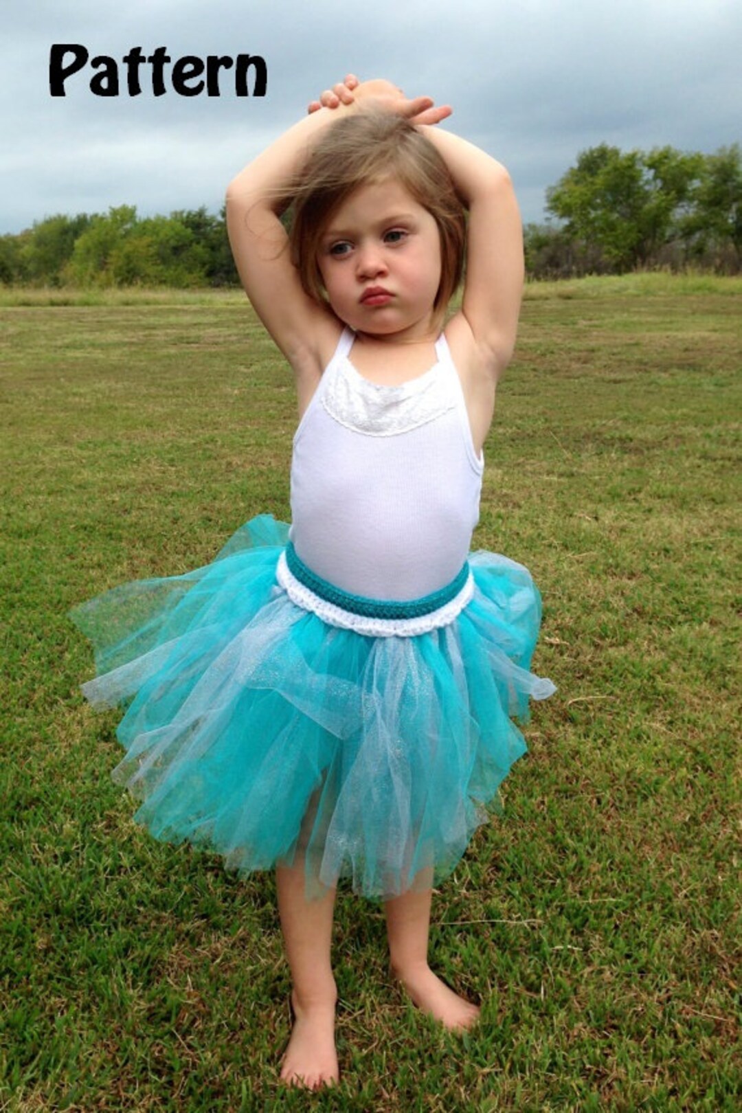 Tutu With Crochet Waist Band & Bow Headband Instant Download PDF ...
