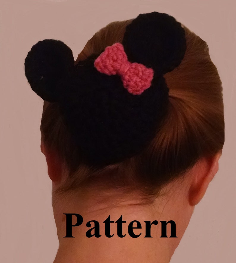 Mickey or Minnie Mouse Bun Sock Instant Download PDF Pattern - Etsy