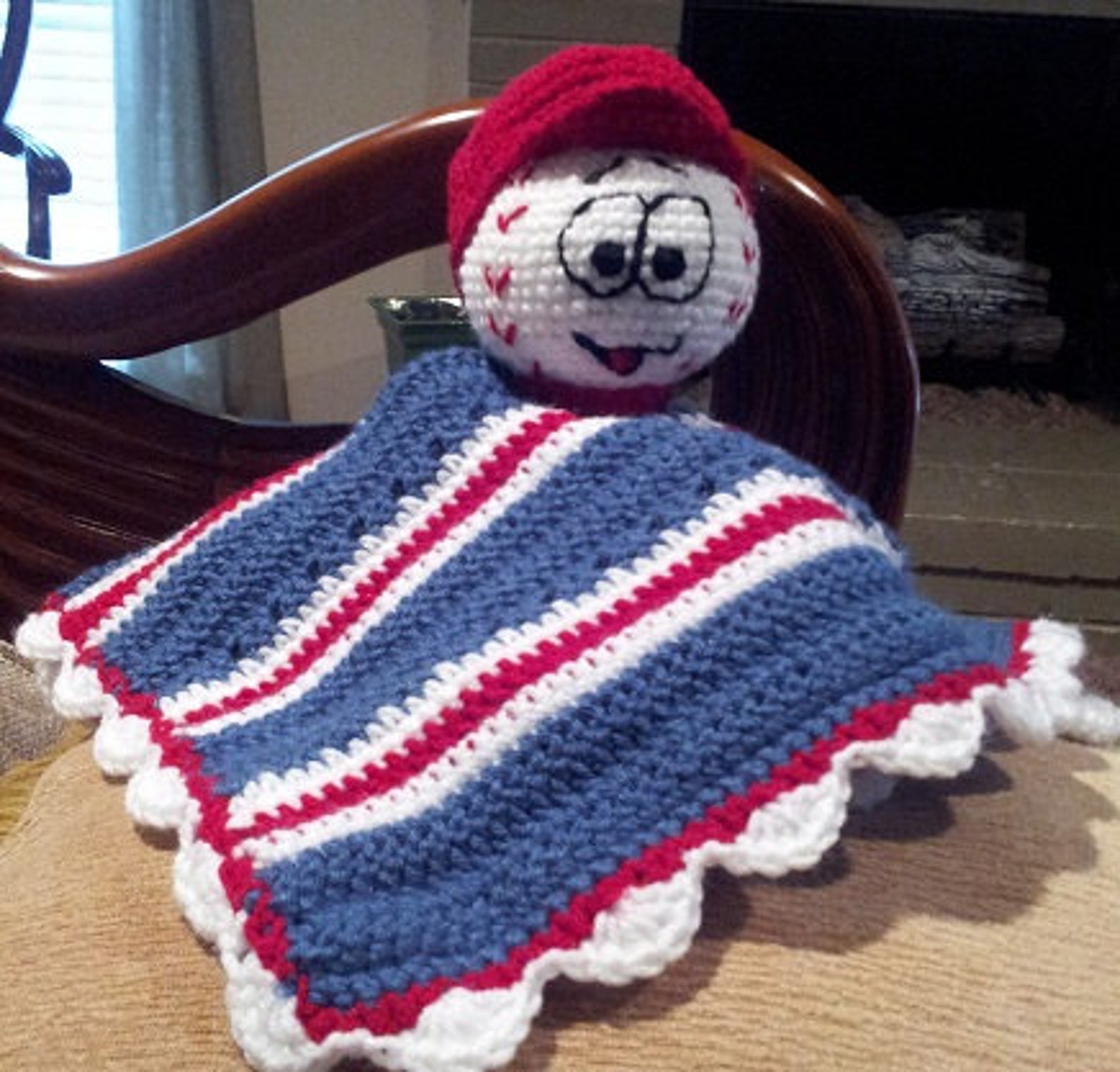Crochet Baseball Cuddle Blanket, Lovie, Snuggie Instant Download PDF ...