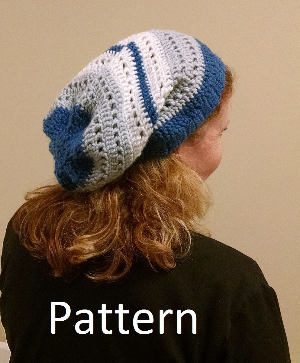 Sports Team Color Slouch Hat Instant Download PDF Pattern - Etsy