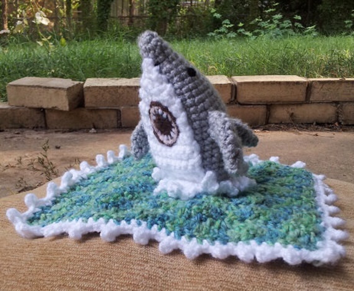 Celebrate Shark Week With a MINI Shark Cuddle Bebe Blanket, Lovey ...