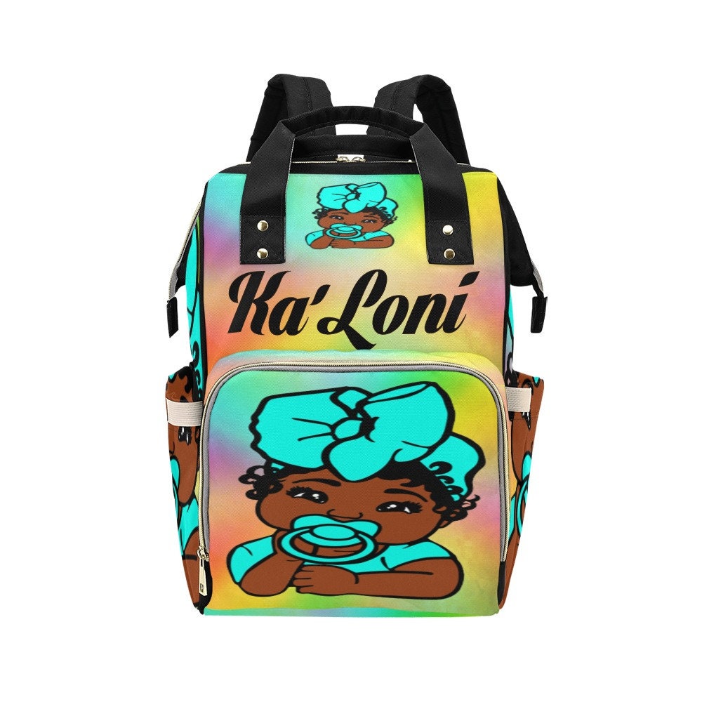 Ombre Rainbow African American Baby Girl Backpack Personalized - Etsy