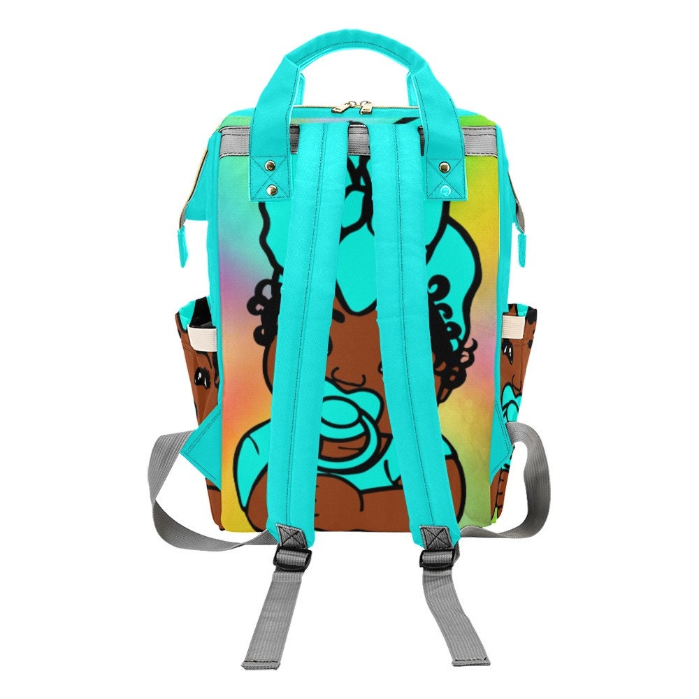 Ombre Rainbow African American Baby Girl Backpack Personalized - Etsy