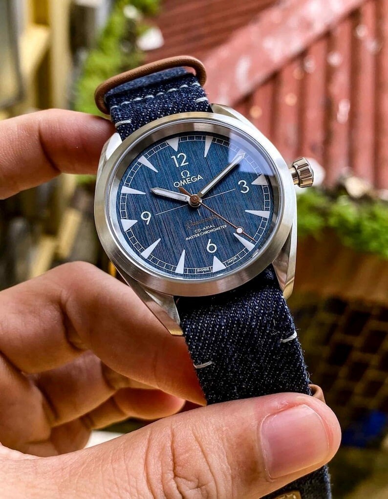 Omega Railmaster Automatic Blue Jeans Dial Men's Watch 220.12.40.20.03 ...