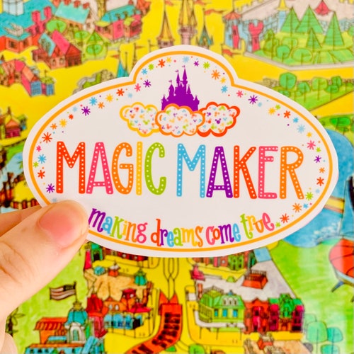 Disney Cast Member/magic Maker Water Resistant Vinyl Sticker | Etsy