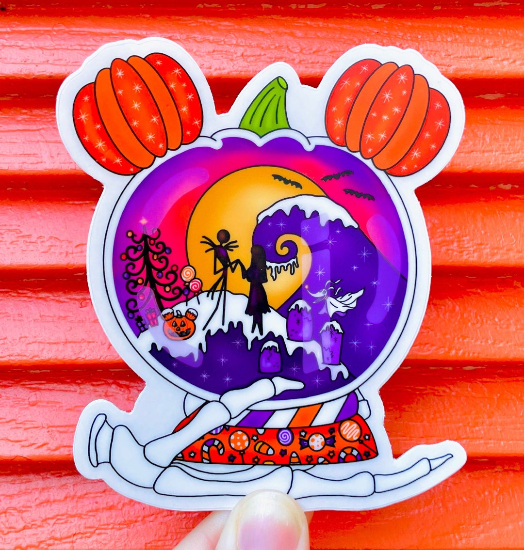 Halloweentown Snowglobe Transparent Vinyl Sticker - Etsy