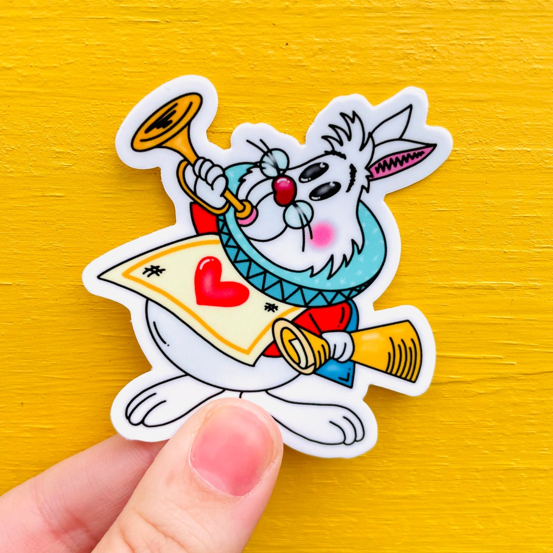 White Rabbit Cutie Vinyl Sticker - Etsy