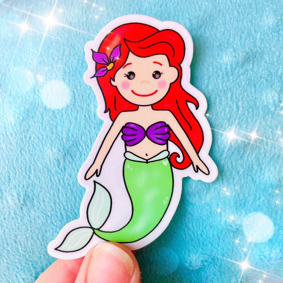 Ariel Cutie Vinyl Sticker - Etsy