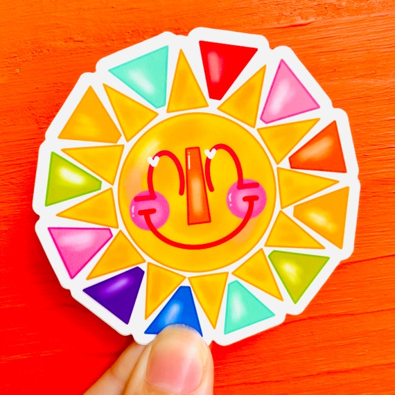 Small World Sun Vinyl Sticker - Etsy