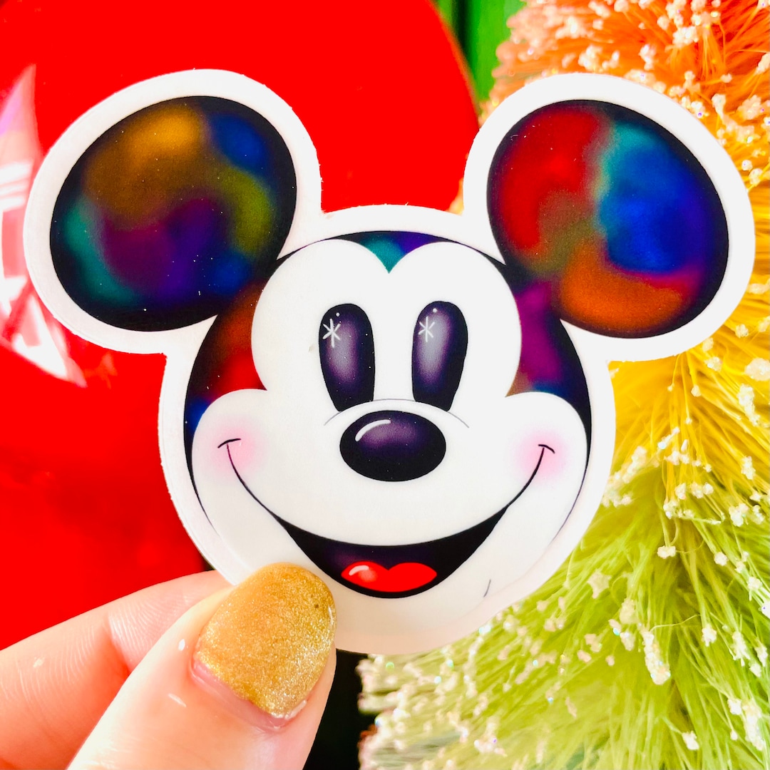 Rainbow Mouse Transparent Vinyl Sticker - Etsy
