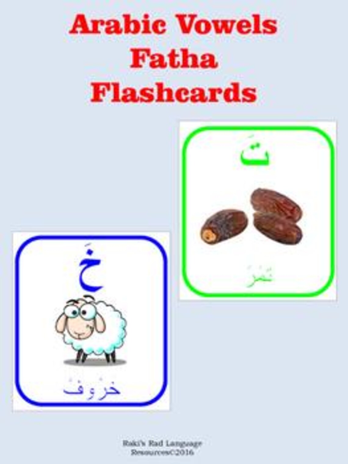 Arabic Vowels Fatha Flashcards - Etsy