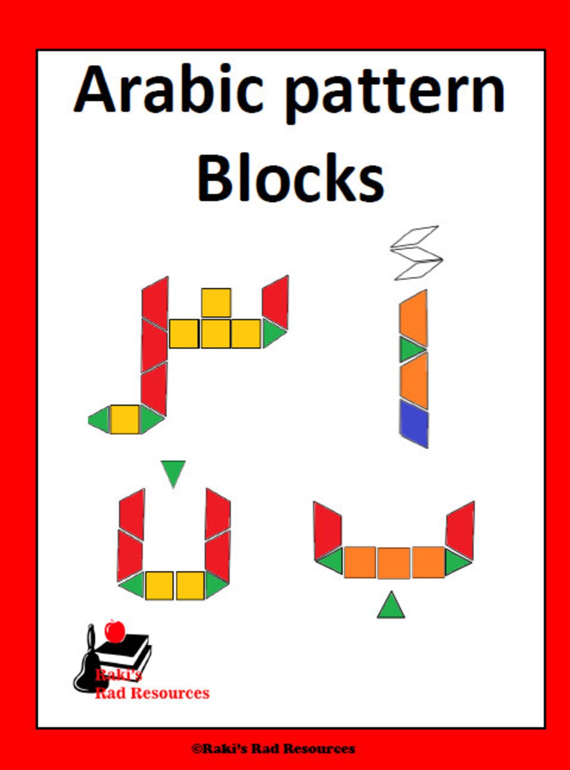 Arabic Alphabets With Pattern Blocks Worksheets- Digital Download - Etsy