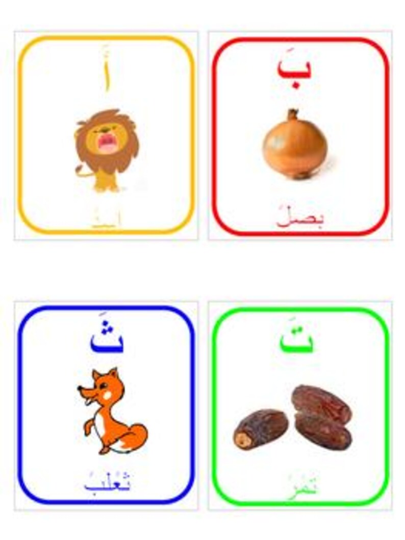 Arabic Vowels Fatha Flashcards - Etsy
