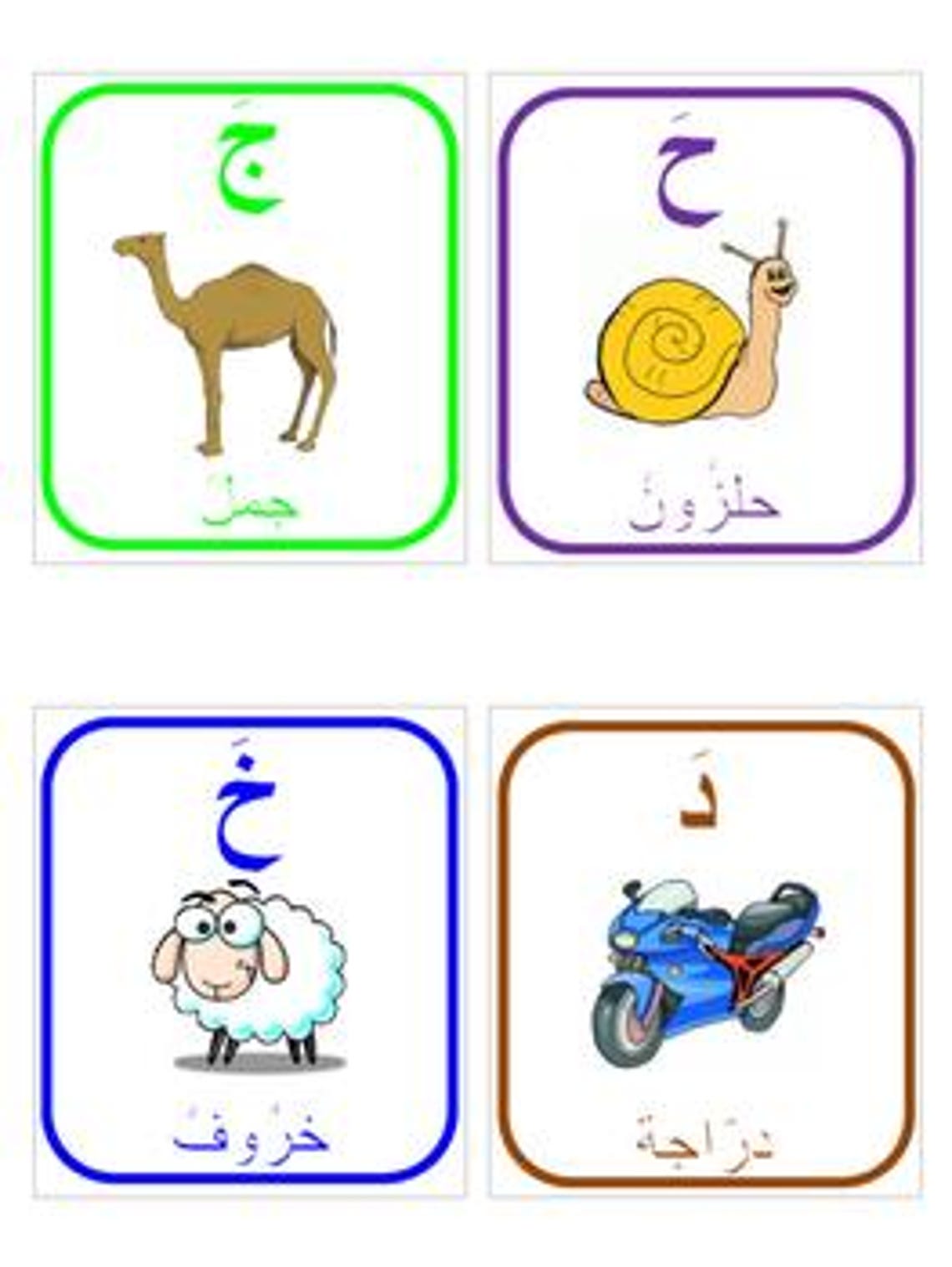 Arabic Vowels Fatha Flashcards - Etsy