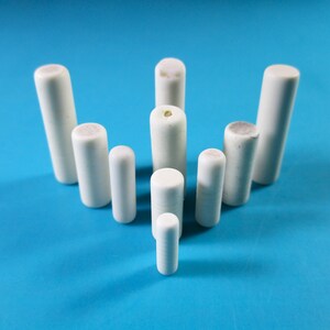 BEACH SEA POTTERY 10 Porcelain Rods Cylinders White Real Surf Tumbled ...