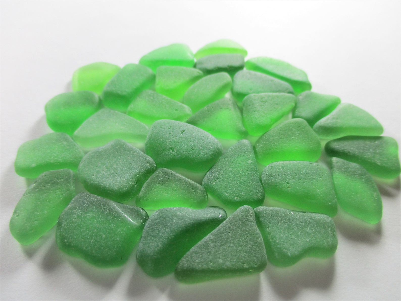 GENUINE SEA GLASS 30 Green Natural Unaltered Real Surf Tumbled - Etsy