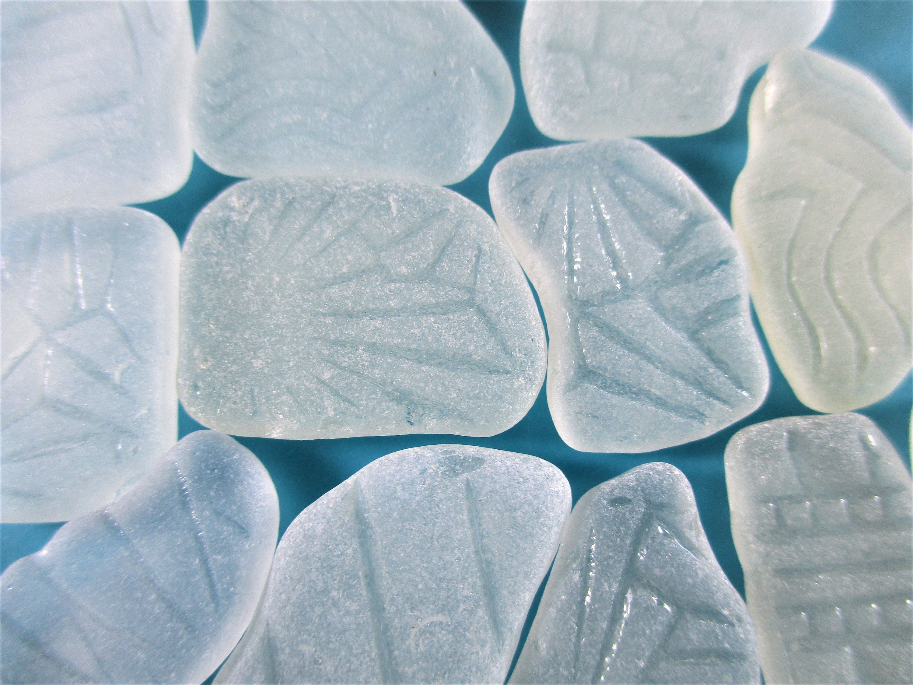 GENUINE SEA GLASS 12 Textured Patterns Real Surf Tumbled - Etsy UK
