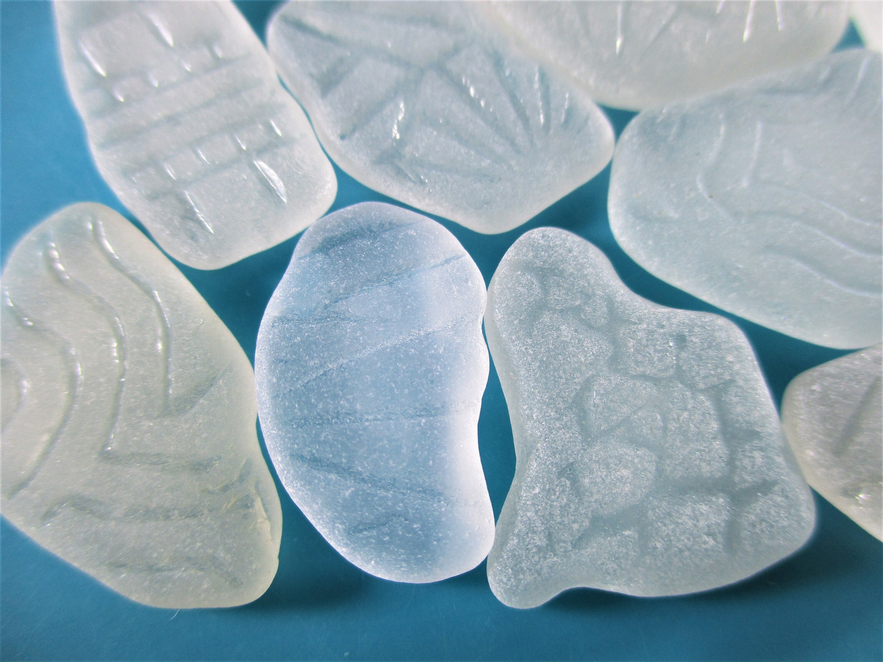 GENUINE SEA GLASS 12 Textured Patterns Real Surf Tumbled - Etsy UK