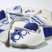 SEA POTTERY SHARDS 10 Big Blue Patterns Real Surf Tumbled Natural ...